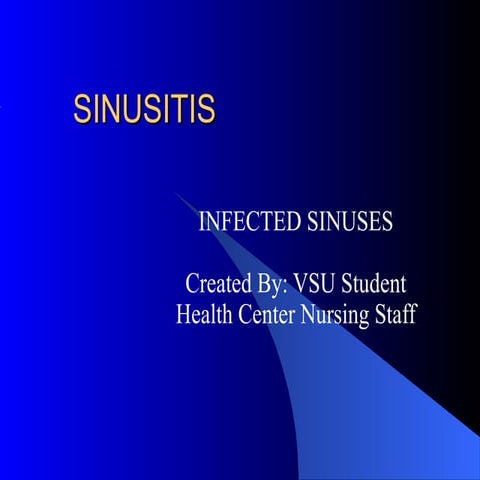 Sinusitis (1).ppt Headaches in the front of your head | PPT