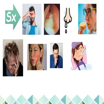 sinusitis cuadro clinico fisiologia, diagnostico y su tratamiento | PPTX