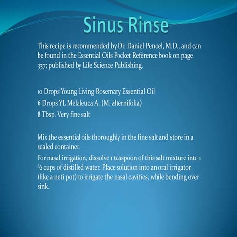 Sinus rinse | PPTX