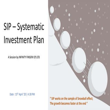 Learn all about SIP ( Systematic Investment Plan) | PPT