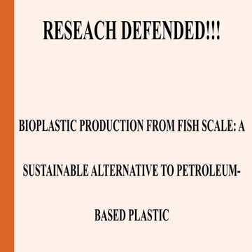 Science investigatory project for high school | PPTX