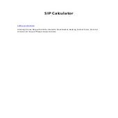 Sip calculator | PDF