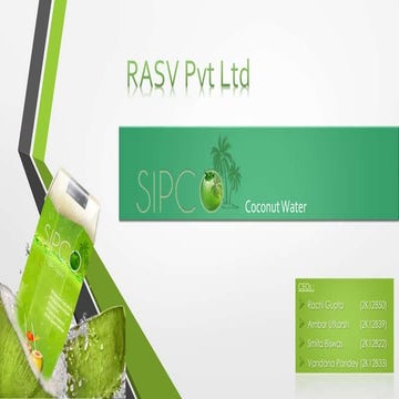 Sipco (Coconut water product) | PPT