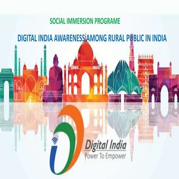 Digital India Awareness Among Rural Public in India | PPTX