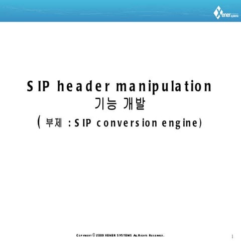 Sip header manipulation | PPT