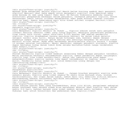 SALEP OBAT SIPILIS RESEP DOKTER | PDF