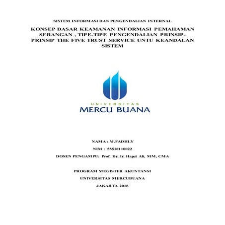 Si & pi, dian andriani, hapzi ali, konsep dasar keamanan informasi ...