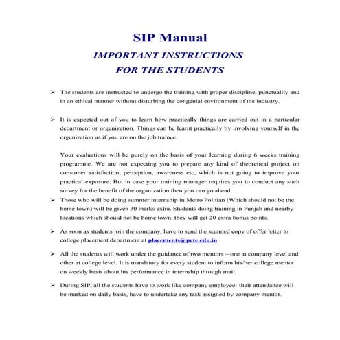 Sip manual | DOC