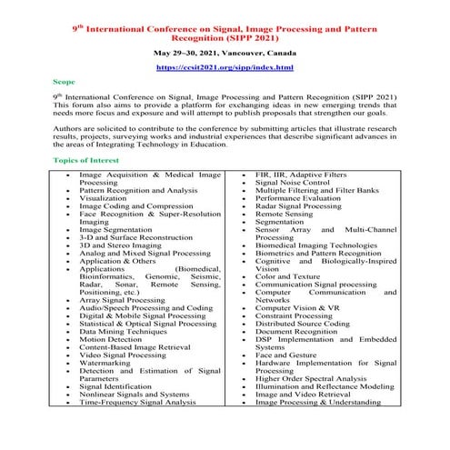 Call for Papers - 11th International Conference on Digital Image ...
