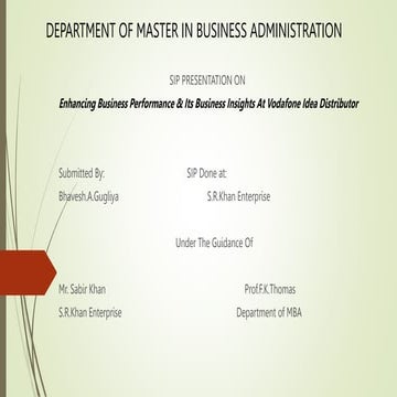 Summer Internship program report | PPT