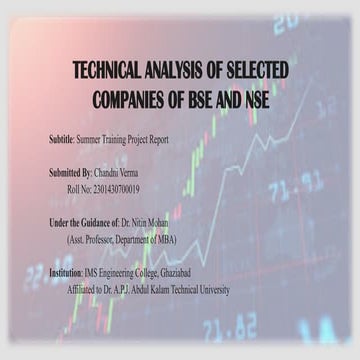 SIP PPT CHANDNI( technical analysis of selected companies of bse and nse) | PPTX