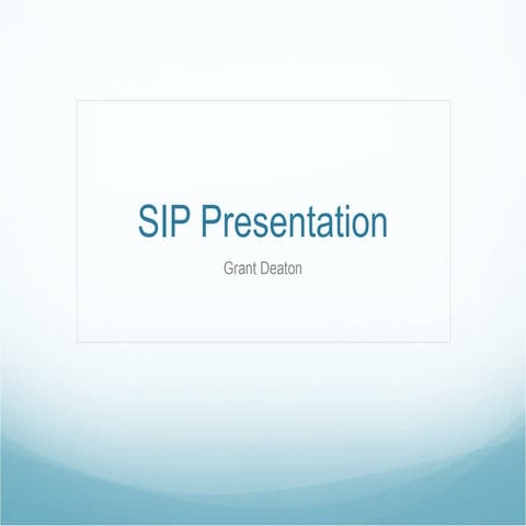 SIP presentation | PPT