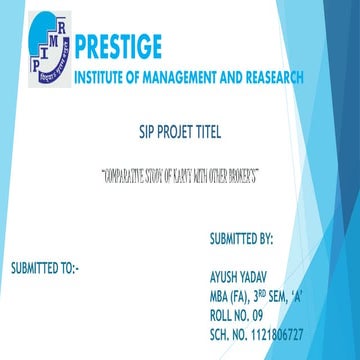 Sip presentation on Karvy | PPT