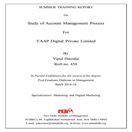 Study of Account Management Process | PDF