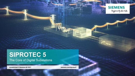 New SIPROTEC 5 Version 7.8 - Overview | PPT