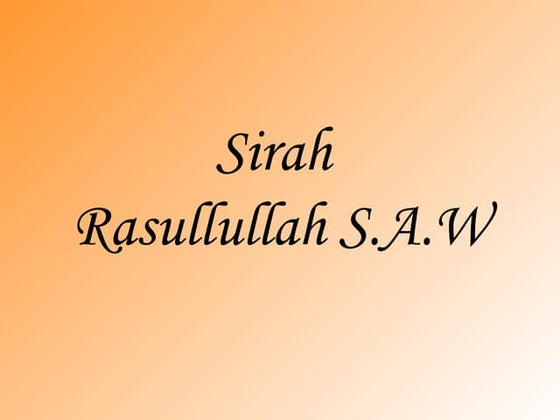 Contoh peta minda sirah rasulullah | DOCX