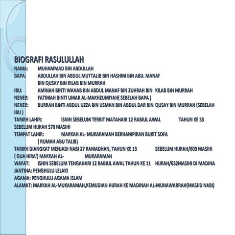 Sirah rasul | PPT
