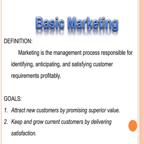 Basic Marketing | PPTX