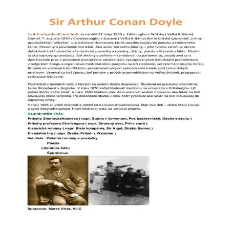 Sir Arthur Conan Doyle | DOCX