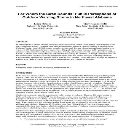 Item # 11 - PPT Emergency Warning Sirens | PDF