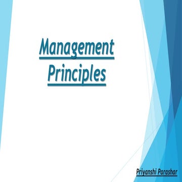 Management Principles | PPTX