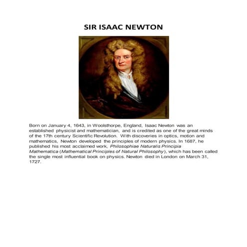 Sir isaac newton | DOCX