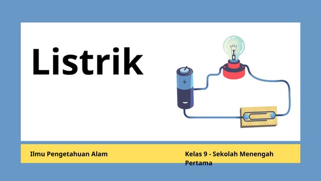 LISTRIK Kelas 5 Sekolah Dasar Semester 1 | PPTX