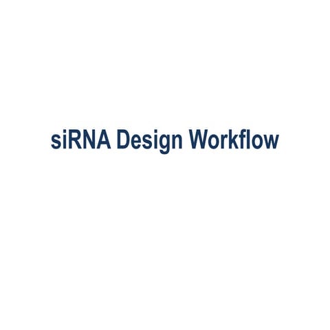 siRNA_Prediction_Analysis_Tools and details | PPTX