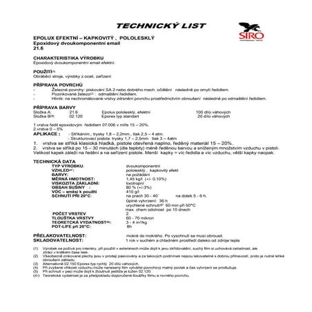 Siro technicky-list-21.6 | PDF