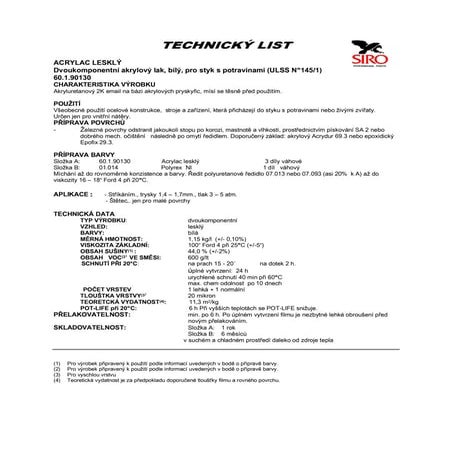 Palinal technické listy 607.0809
