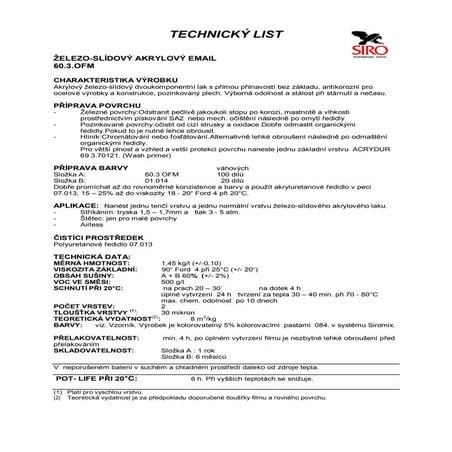 Siro technicky-list-29.3 | PDF