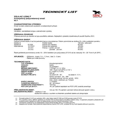 Siro technicky-list-63.1 | PDF