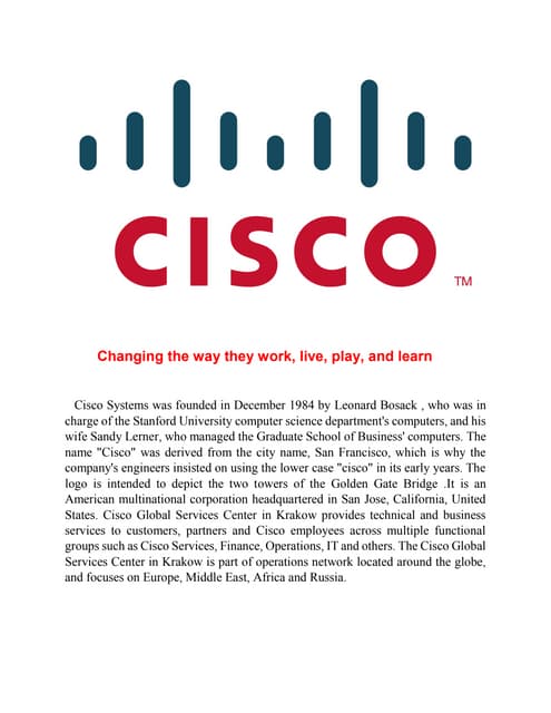 Cisco Systems, Inc Acquisition Integration for manufacturing at.pdf