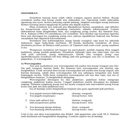 Sisindiran | PDF