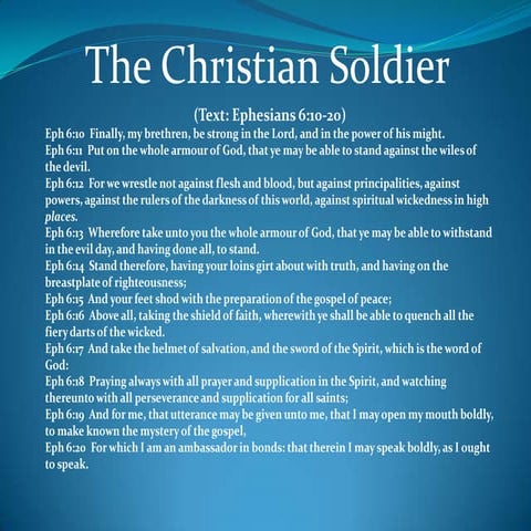 The Christian Soldier | PPTX