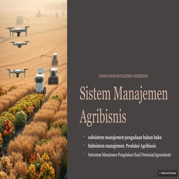 sistem agribisnis untuk mahasiswa pertanian jurusan agribsinis | PPT ...