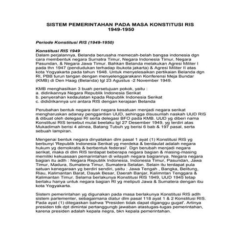 Sistem pemerintahan-pada-masa-konstitusi-ris | DOC