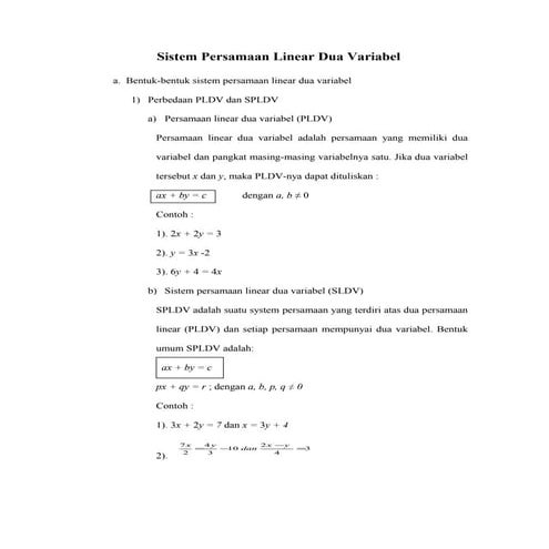 Sistem persamaan-linear-dua-variabel | DOC