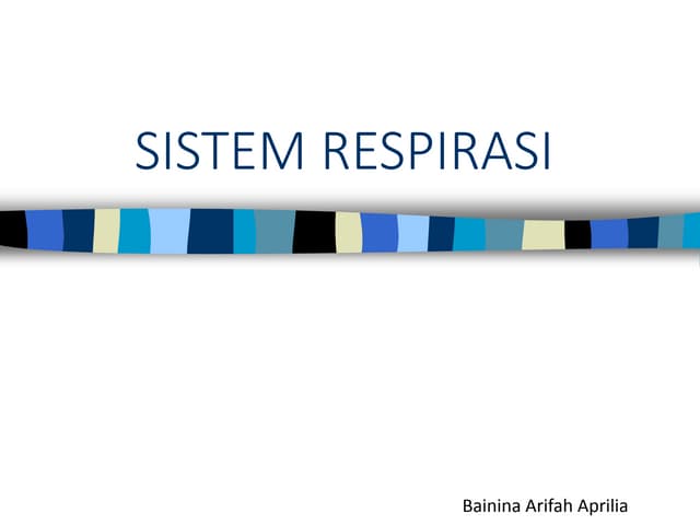 Anatomi Fisiologi Sistem Pernafasan | PPTX