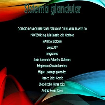 Sistema glandular | PPTX