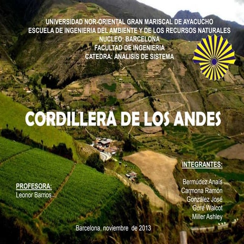 cordillera de los andes | PPTX