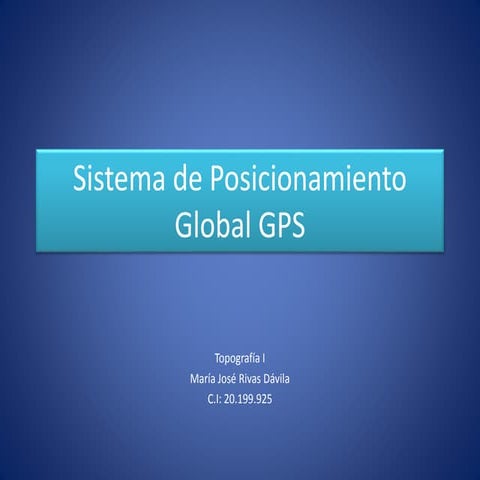 Sistema de posicionamiento global GPS | PPTX