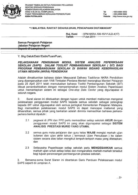 Sistem analisis peperiksaan sekolah | PDF