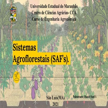 Sistemas agroflorestal ( safs ) | PPTX