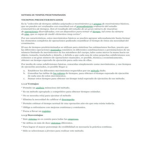 Sistemas De Tiempos Predeterminados Docx