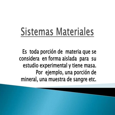 Sistemas materiales | PPTX