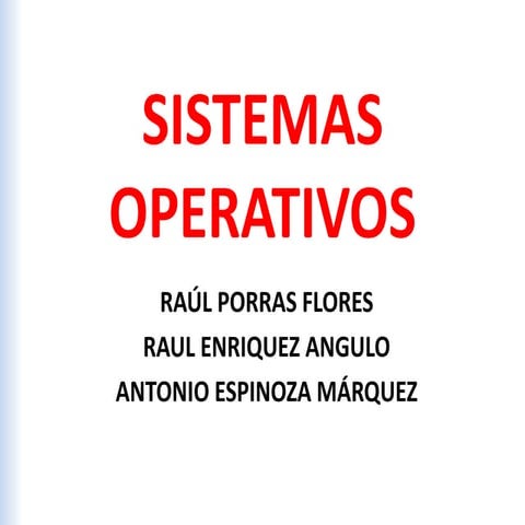 SISTEMAS_OPERATIVOS_INTRODUCCION_BASICA_ESPANOL | PDF