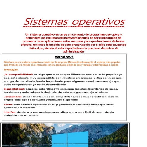 Ventajas Y Desventajas De Los Sistemas Operativos Tipos Ordenador Sin