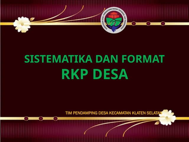 Materi Rencana Kerja Pemerintahan Desa (RKPDes) | PPTX