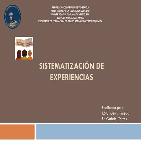 Sistematizacion de experiencias educativas | PPTX
